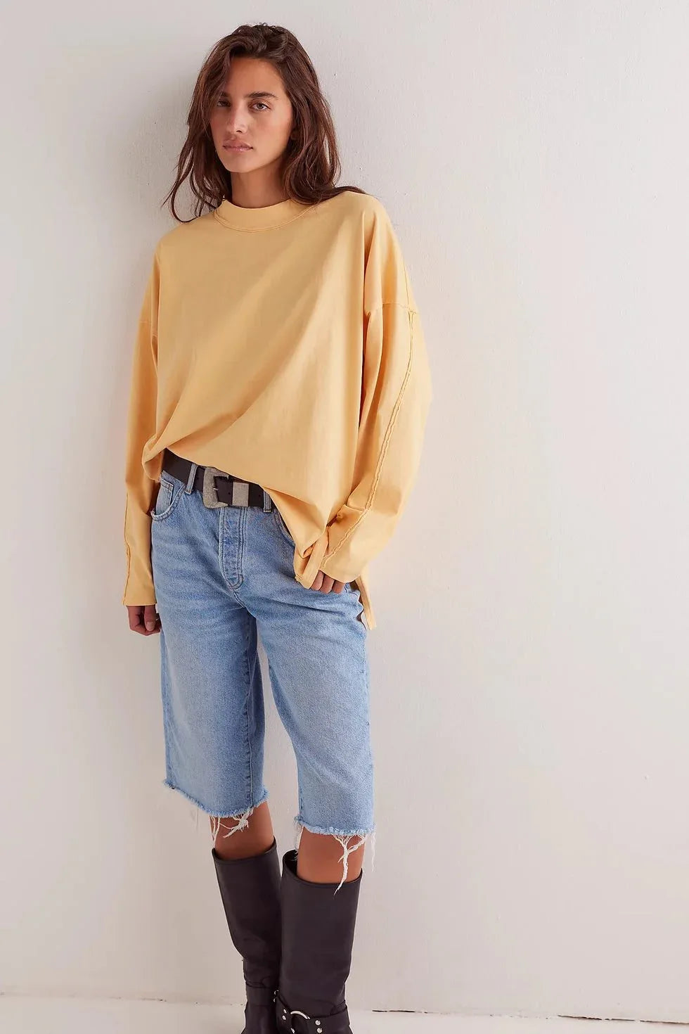 Free People - Heater Tee | Flax – Torso